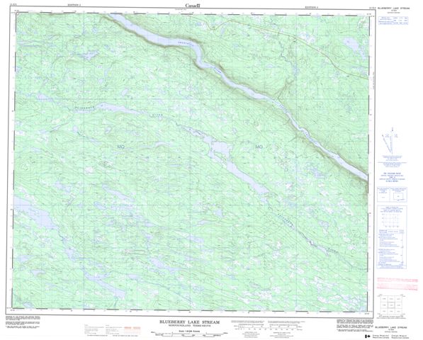 013E05 - Blueberry Stream Lake - Canada Topo map 1:50,000 - Shop Online ...