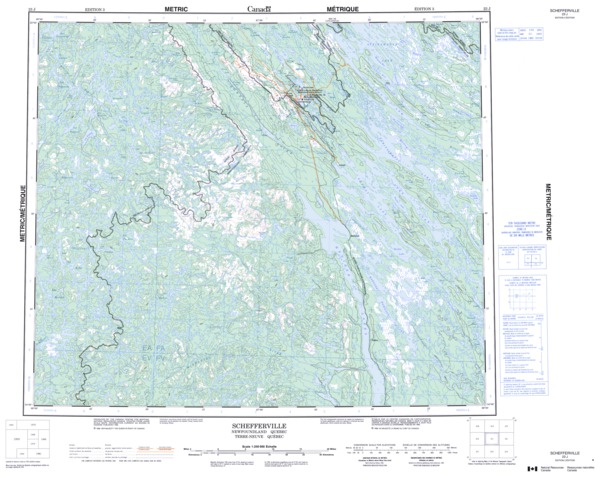 023J Schefferville 1:250,000 scale - Shop Online at WorldOfMaps.com
