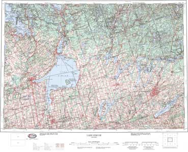 031D-P PLASTIC Lake Simcoe 1:250,000 - Shop Online at WorldOfMaps.com