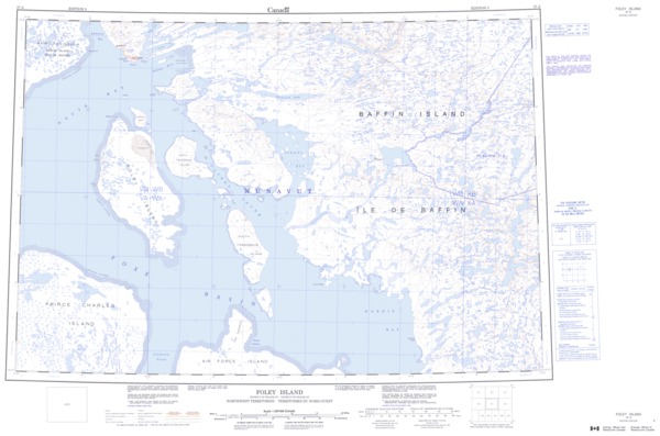 037A Foley Island 1:250,000 scale - Shop Online at WorldOfMaps.com