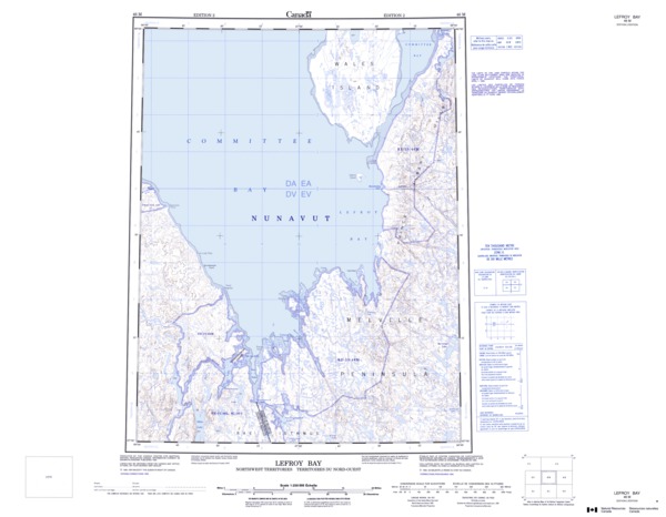 046M Lefroy Bay 1:250,000 - Shop Online at WorldOfMaps.com