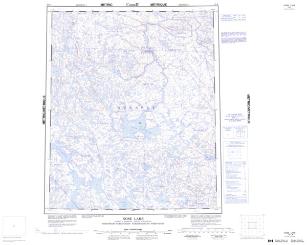 076F Nose Lake 1:50,000 - Shop Online at WorldOfMaps.com