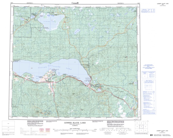 083O Lesser Slave Lake 1:250,000 - Shop Online at WorldOfMaps.com