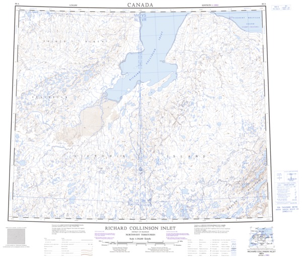 088A Richard Collinson Inlet 1:250,000 - Shop Online at WorldOfMaps.com