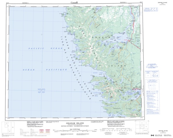 103F Graham Island 1:250,000 scale - Shop Online at WorldOfMaps.com