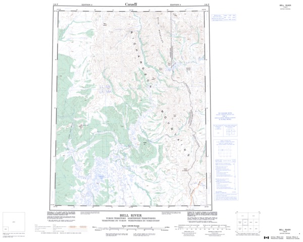 116P Bell River 1:250,000 - Shop Online at WorldOfMaps.com