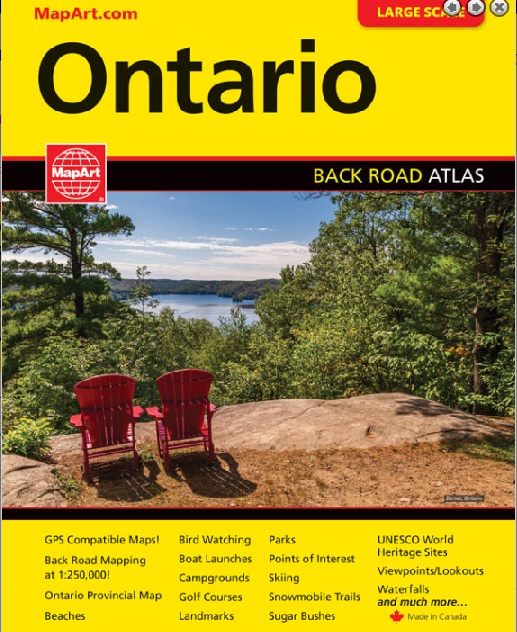 Ontario Back Road Atlas Spiral MapArt - Shop Online at WorldOfMaps.com