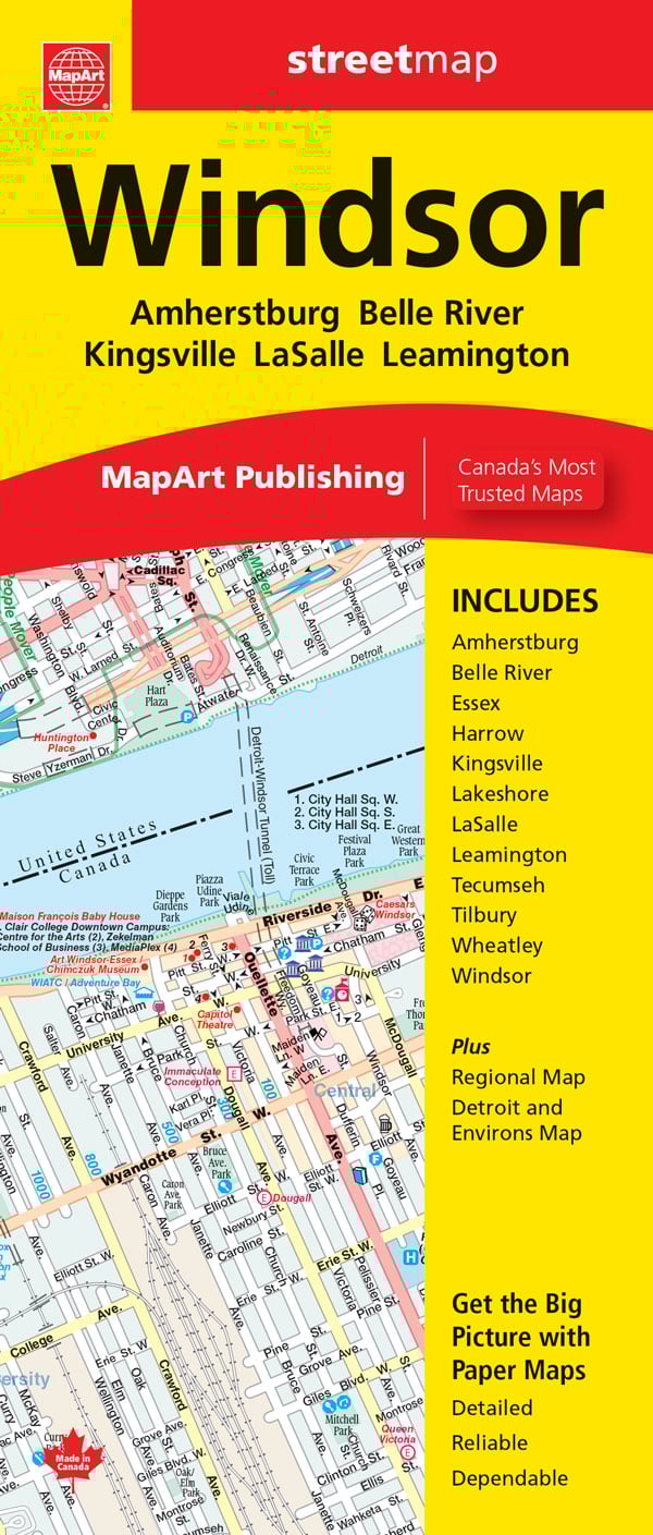Windsor Mapart Street Map - Shop Online at WorldOfMaps.com