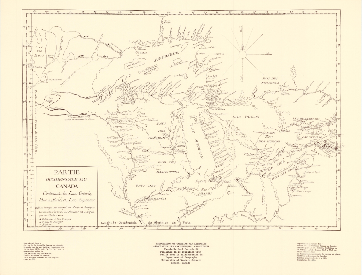 New France West (Great Lakes), 1752 - Shop Online at WorldOfMaps.com