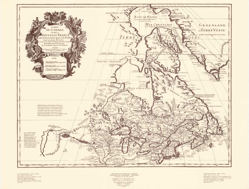 Nouvelle France, 1703 - Shop Online at WorldOfMaps.com