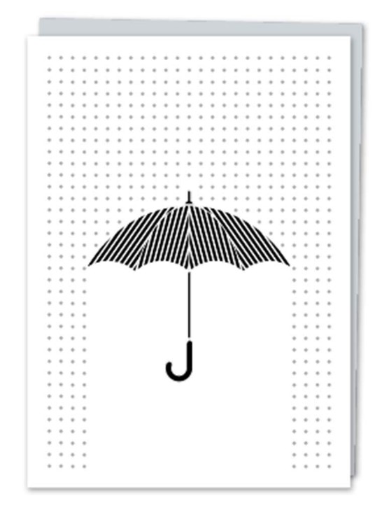 Rain and Umbrella CARD - (blank inside) - Shop Online at WorldOfMaps.com