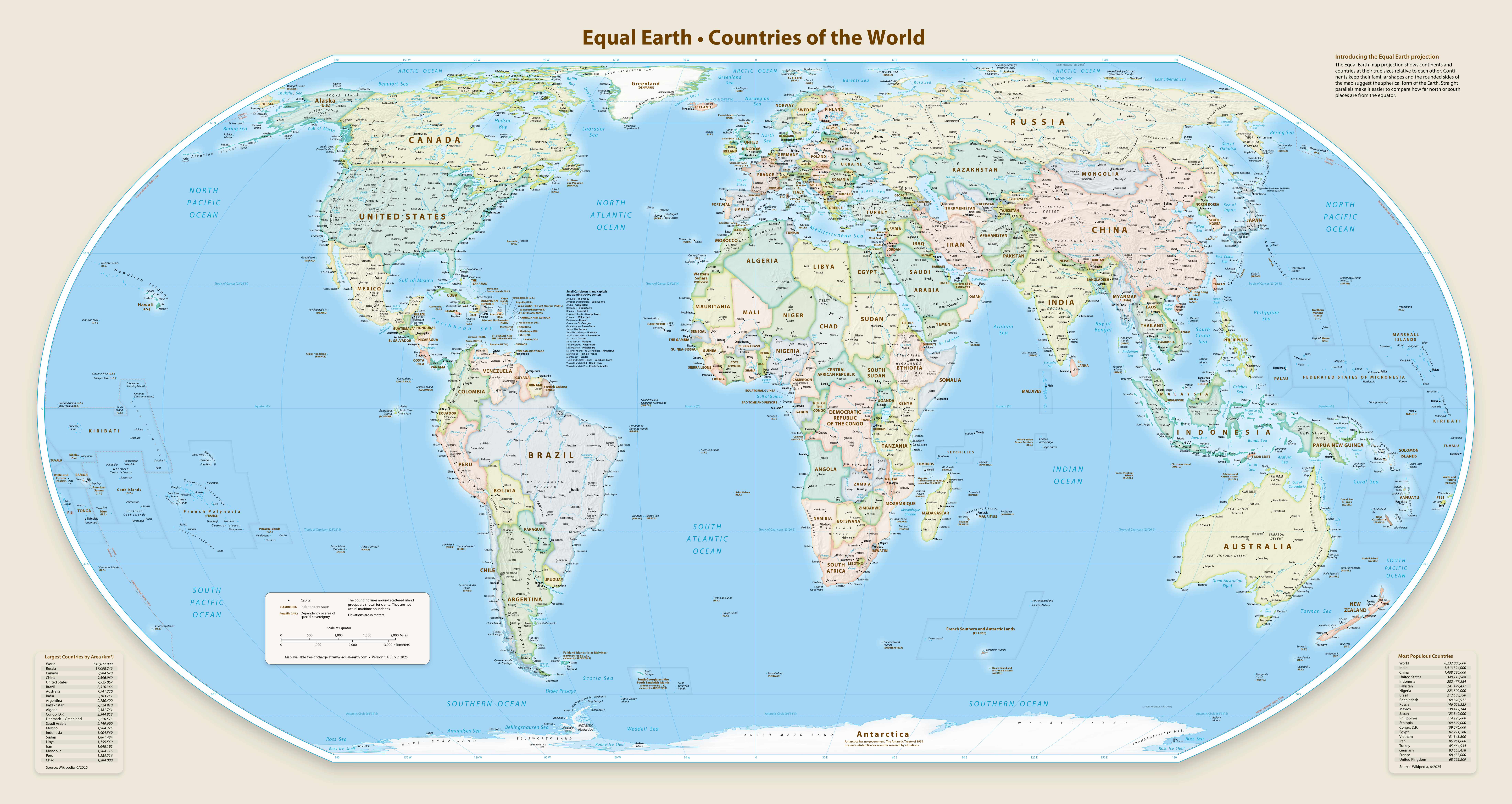 EQUAL EARTH World Map Laminated - Shop Online at WorldOfMaps.com