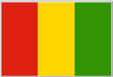 Guinea Flag Patch 1.5" x 2.5 - Shop Online at WorldOfMaps.com