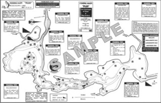 Bark Lake, Haliburton Ontario Fish map - Shop Online at WorldOfMaps.com