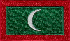 Maldives Flag Patch 1.5" x 2.5 - Shop Online at WorldOfMaps.com
