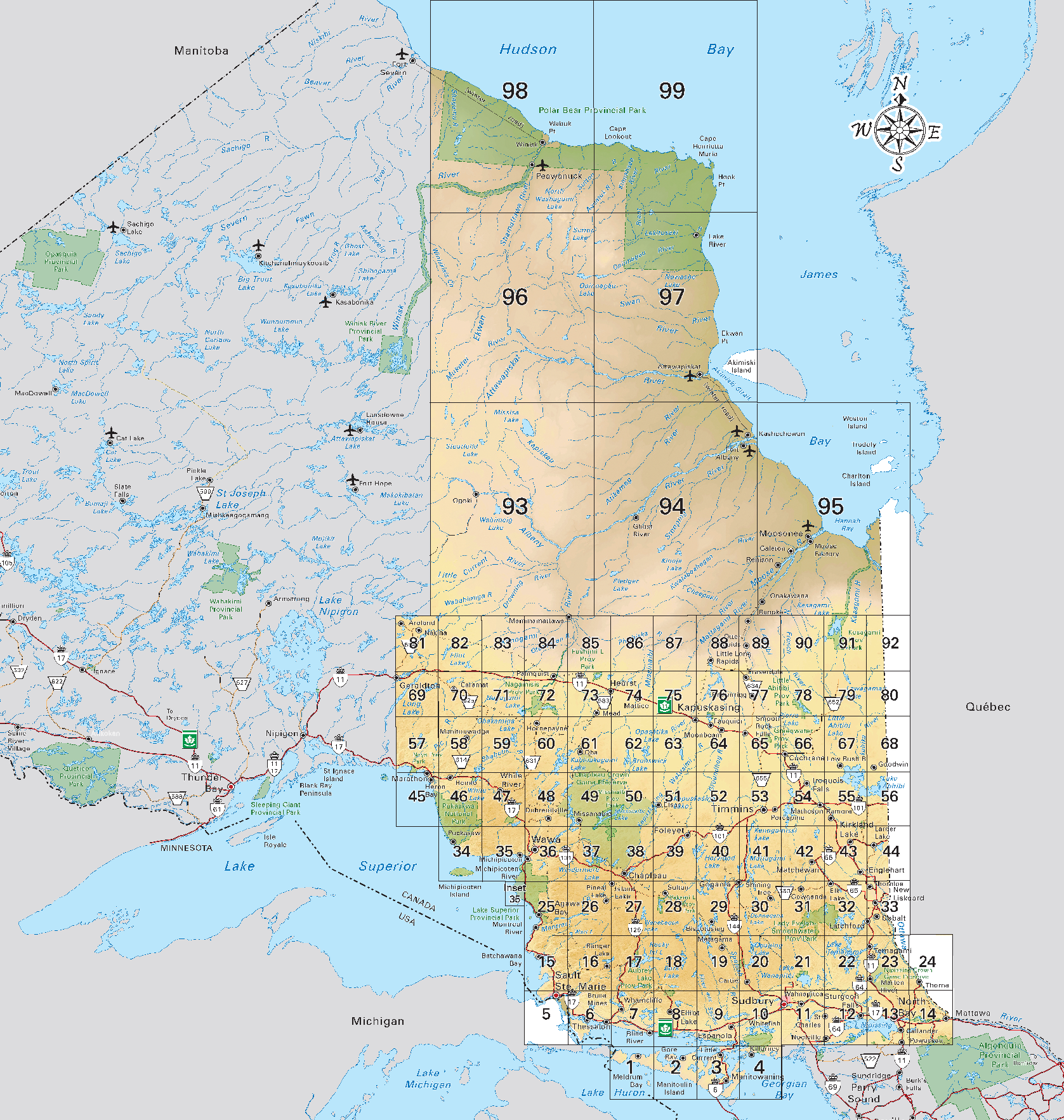NEON00 Northeast Ontario INDEX of maps - Northeast Ontario BRMB INDEX ...