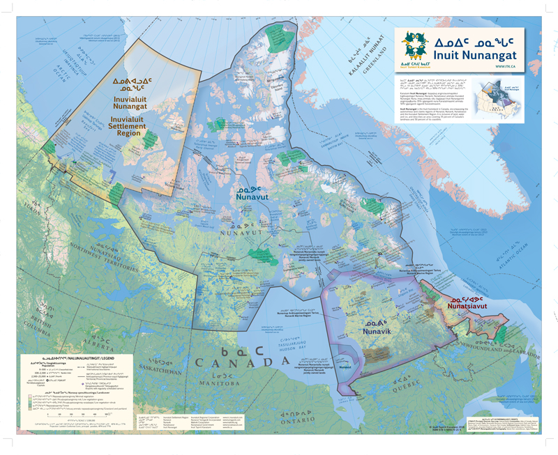 Inuit Nunangat 1:5,500,000 Laminated - Laminated map of the Northern ...