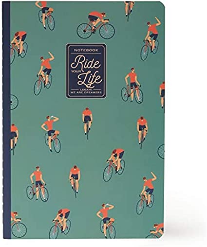 Ride Your Life Bicycle Notebook - An A5 midsized, lined notebook, with ...