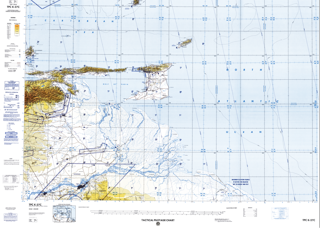 TPC K27-C 1:500 000 Aeronautical Chart - Shop Online at WorldOfMaps.com