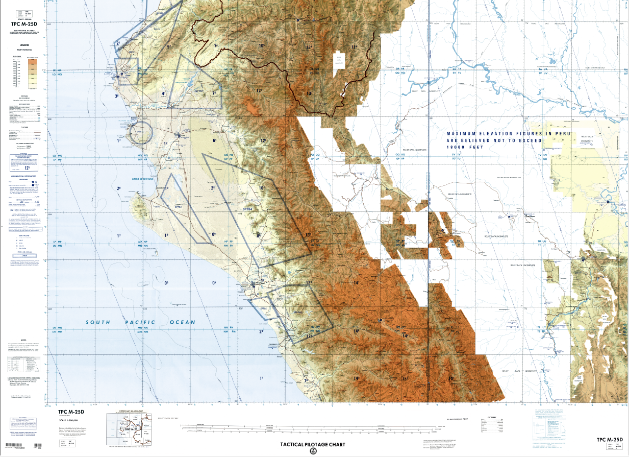TPC M25-D 1:500 000 Aeronautical Chart - Shop Online at WorldOfMaps.com